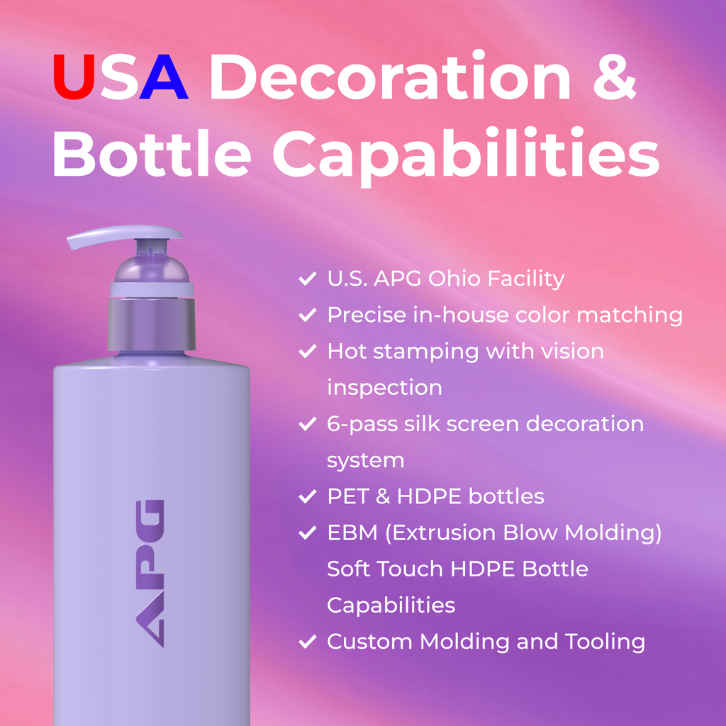 USA Decoration & Bottle Capabilities – APG Packaging