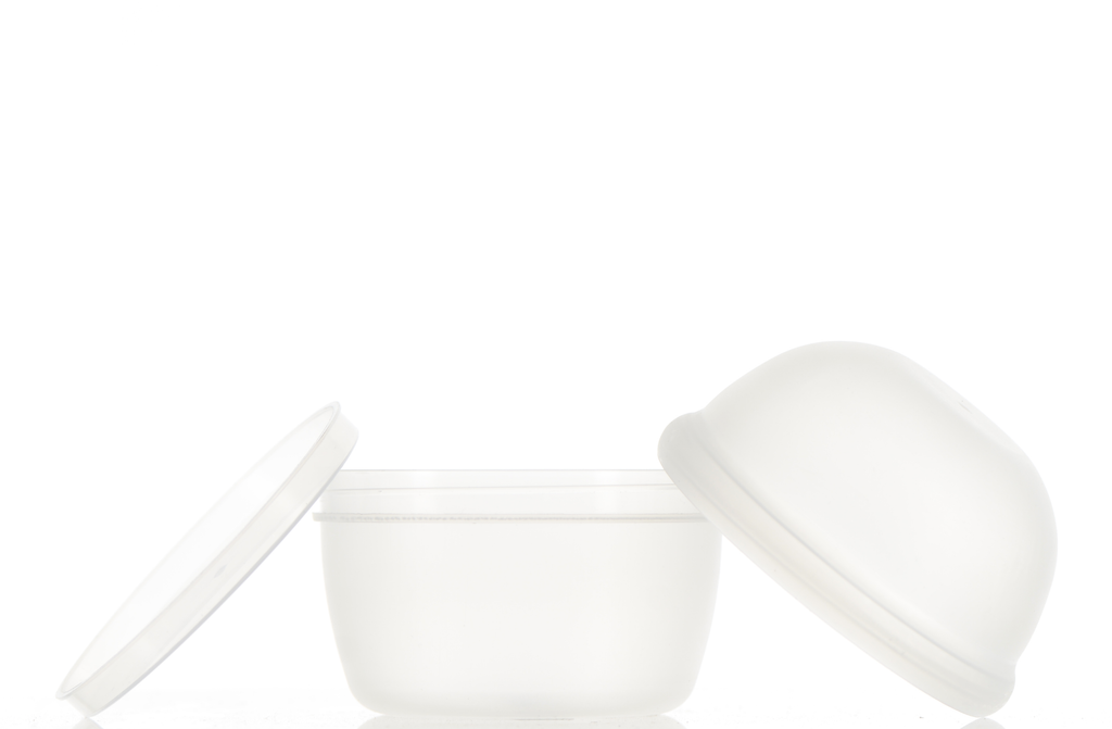 PP, Round Jar with Partition flat Lid and Dome Cap – APG Packaging