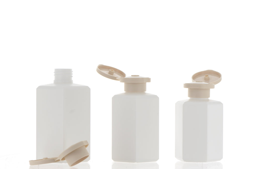 HDPE/PP, Hexagon Bottle with Flip Top Cap – APG Packaging