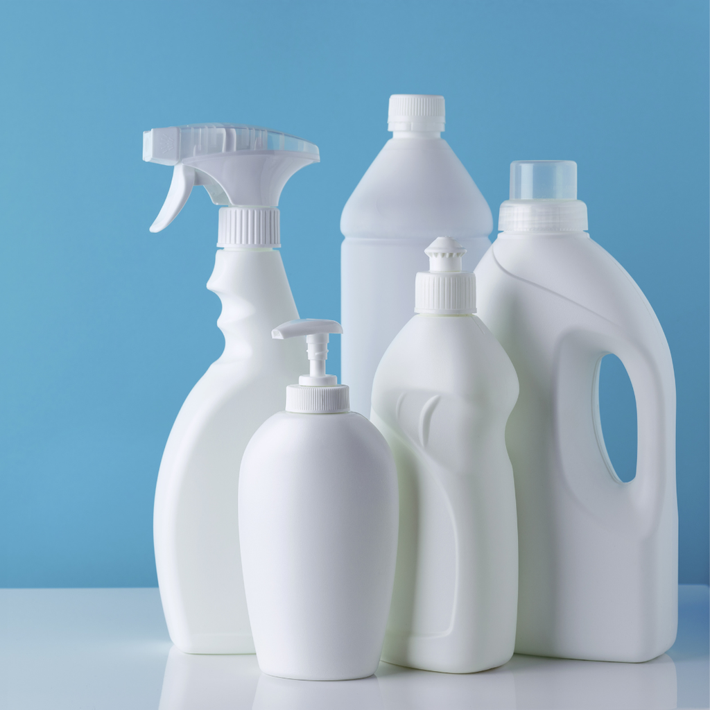 Why are household cleaning product bottles often made of HDPE or PET p ...