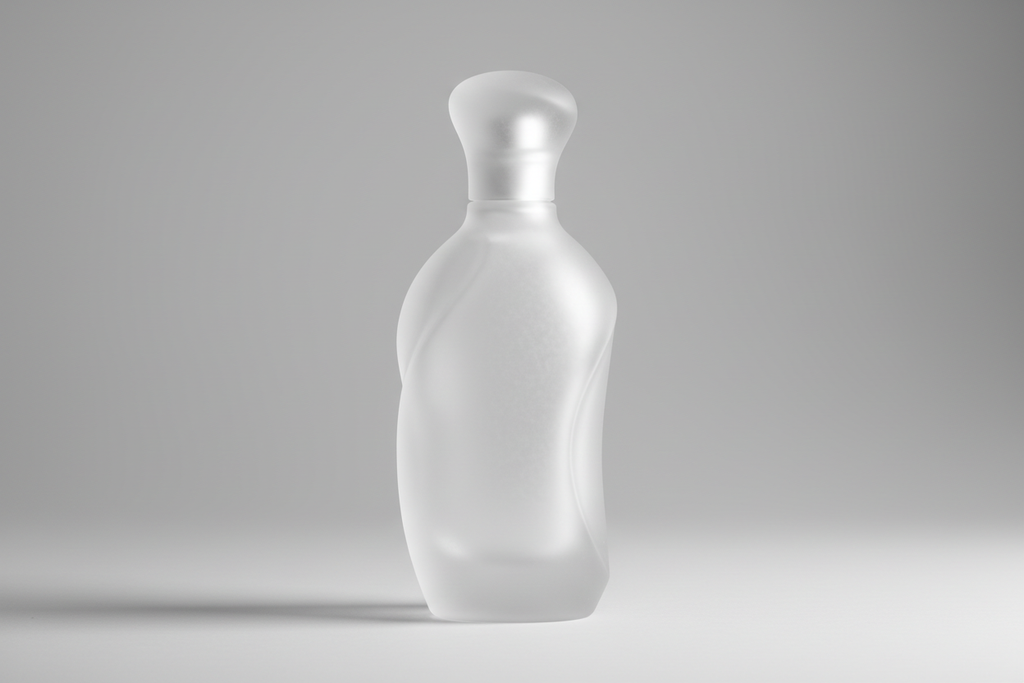 How does frosted glass bottle enhance the perception of a high-end pro ...