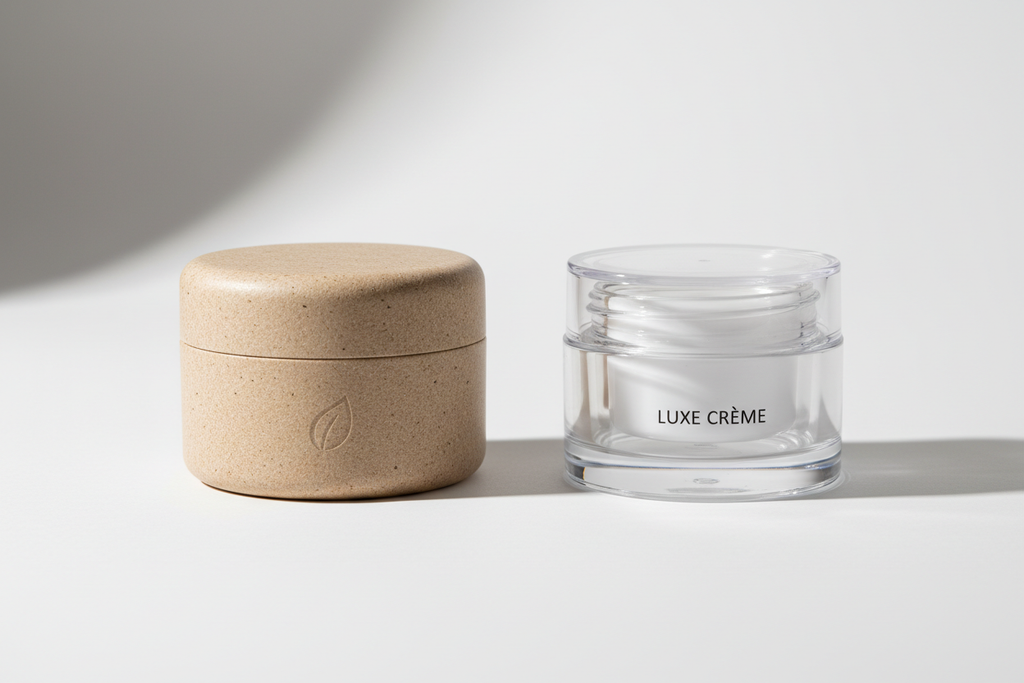 How does the plant fiber beauty jar compare to traditional acrylic in ...