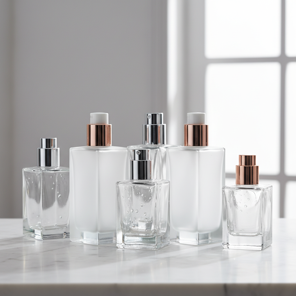 How do square glass cosmetic bottles maximize retail shelf presence ...