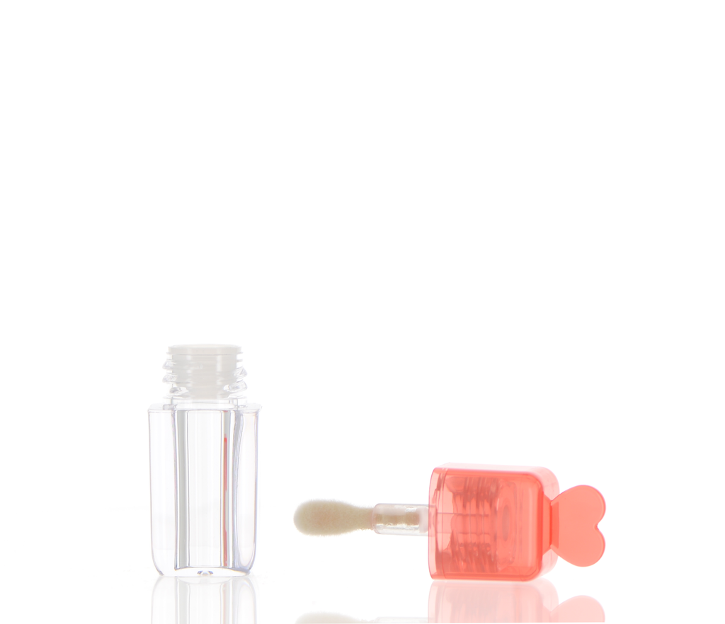 AS, Square Lip Gloss Component with Doe Foot Applicator and Heart Shap ...