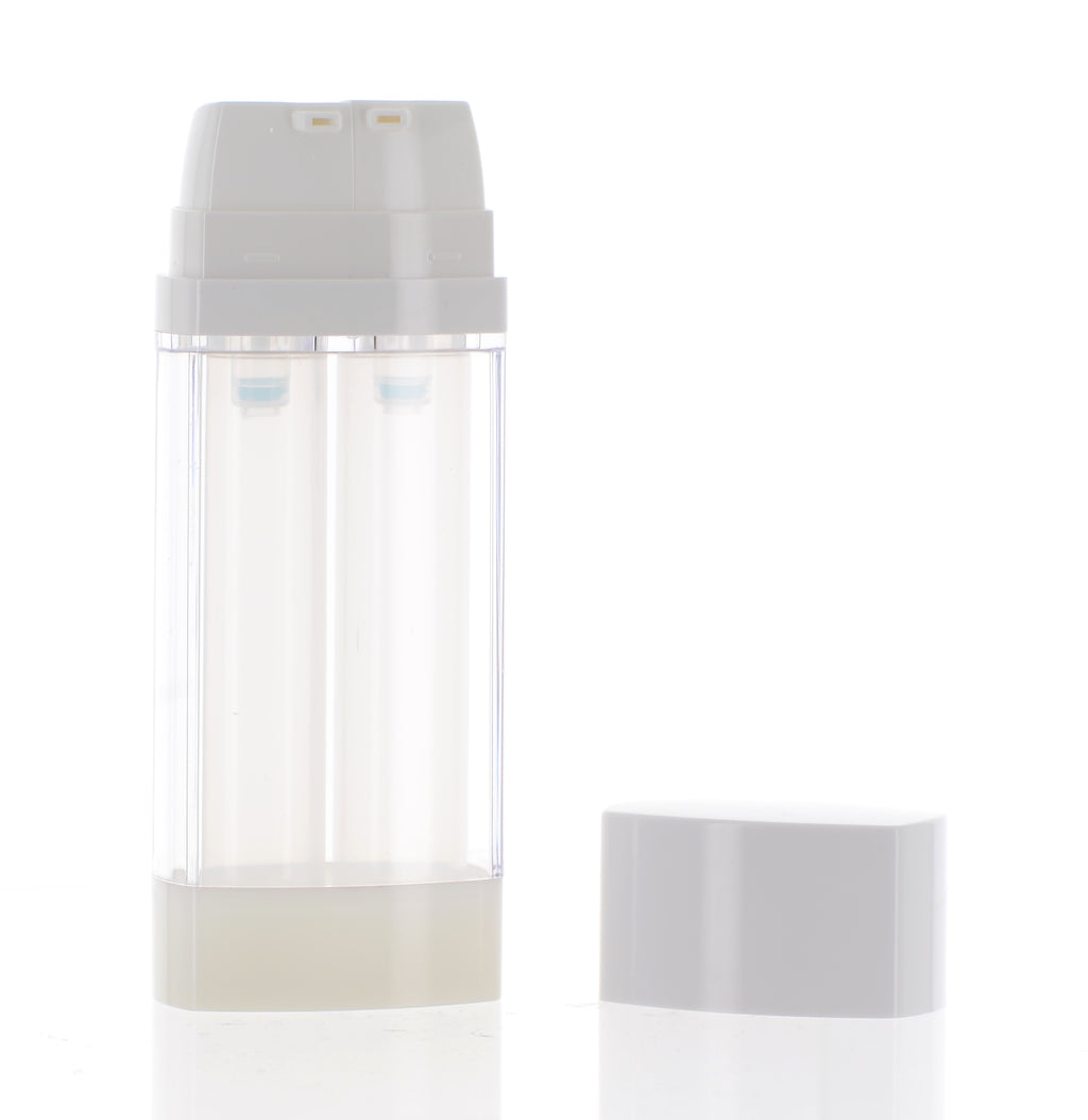 Dual Beauty Bliss: PP/ABS/AS Double Wall Dual*2 Airless Treatment Pump ...